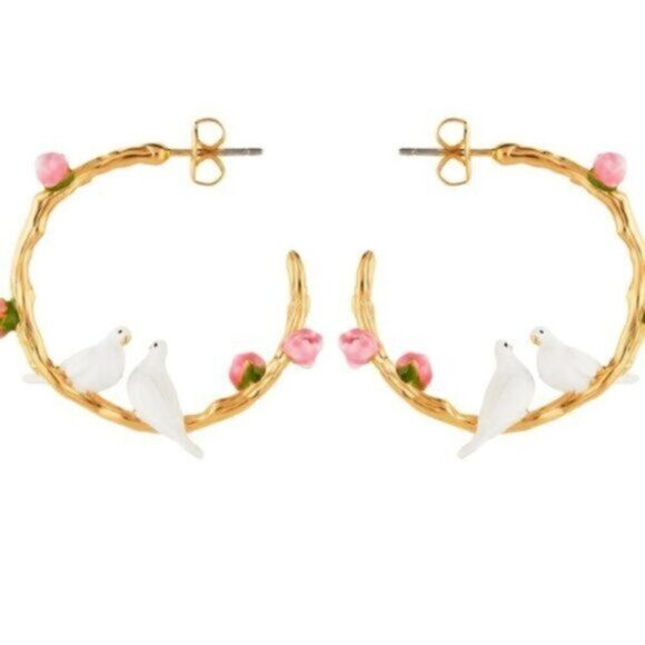 Les Néréides | Jewelry | Les Nereides Dove Couple And Small Peonies ...